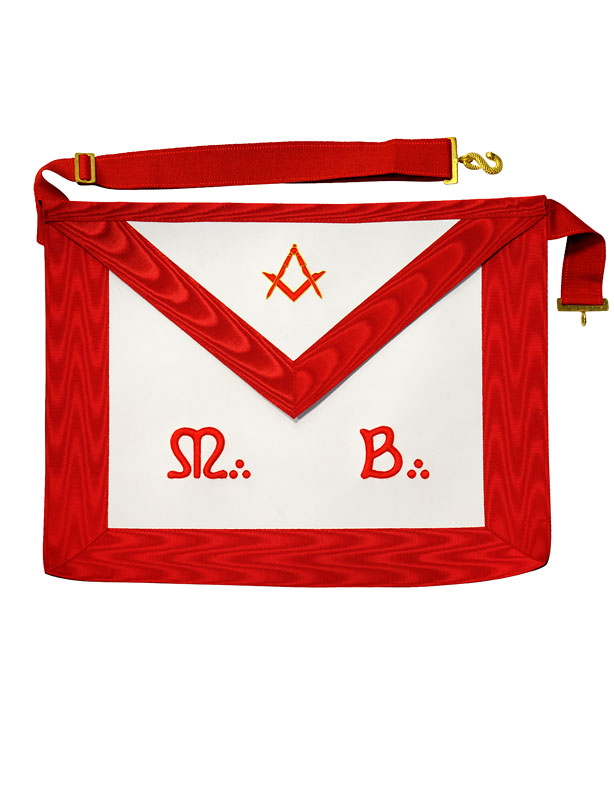 Tablier Maître R.E.A.A. en cuir, avec dorure | Histophile